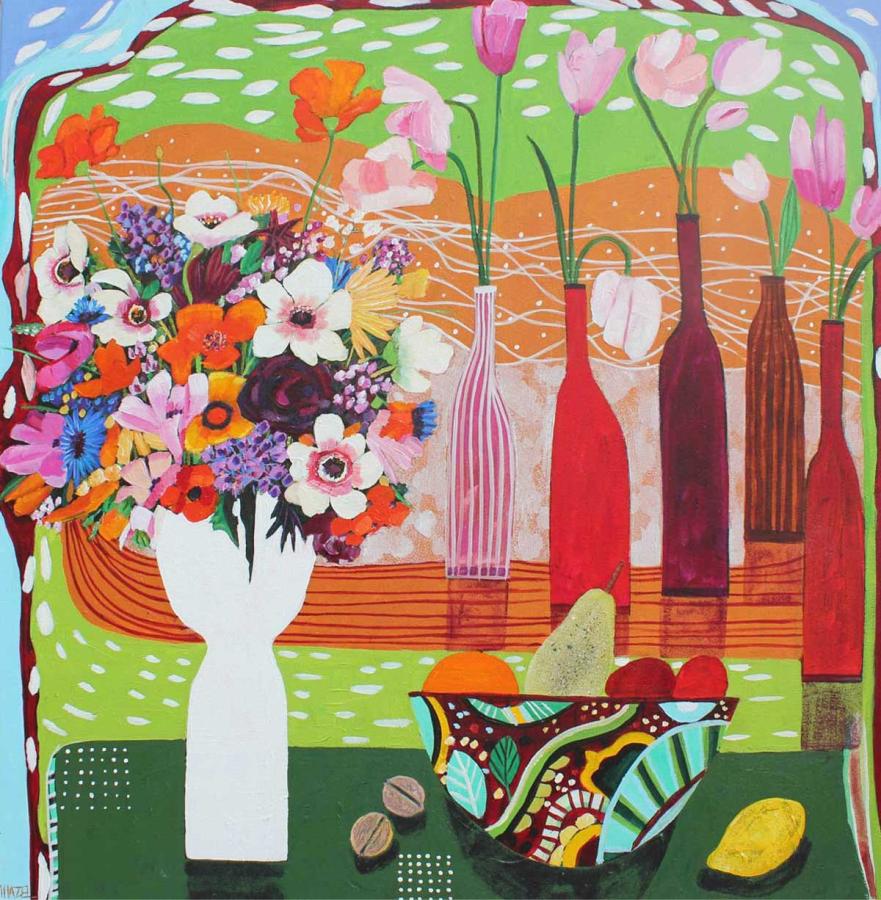 Flowers, Fruit and Nuts by Moira Hazel - London Contemporary Art